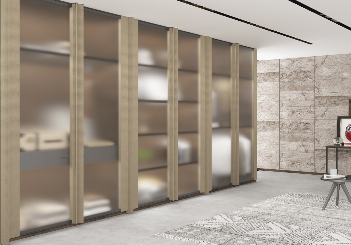 Astronea - Deus Leather Glass Door Handle